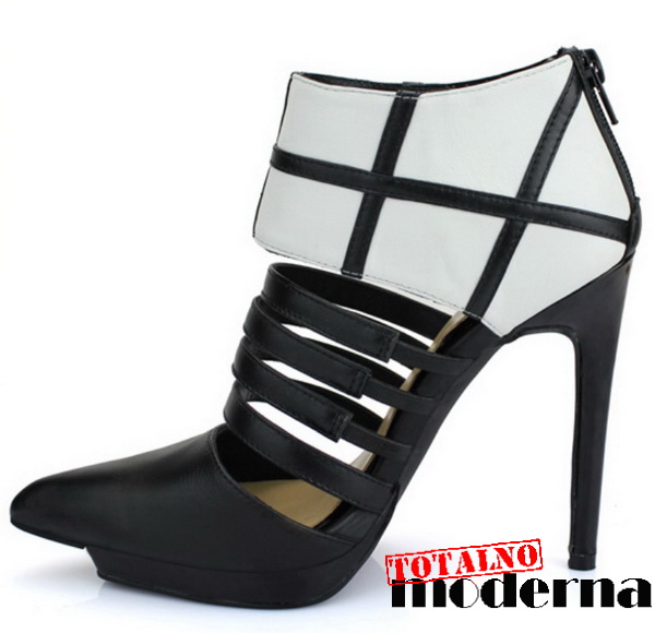 Kožne crno bele cipele - Totalno moderna - moda 2020 | kupovina garderobe